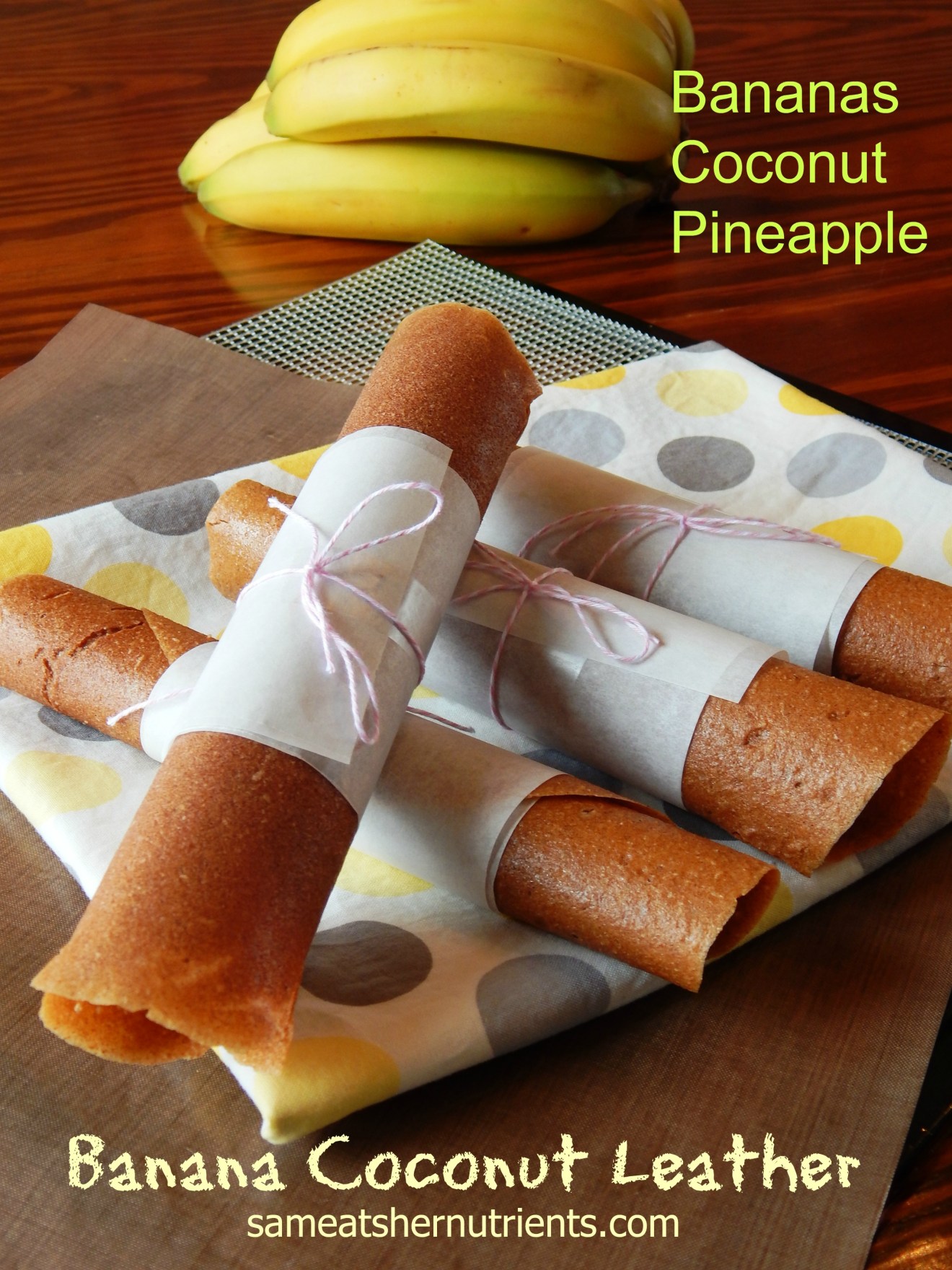 Banana Pineapple Coconut Leather | Sam Eats Her Nutrients
