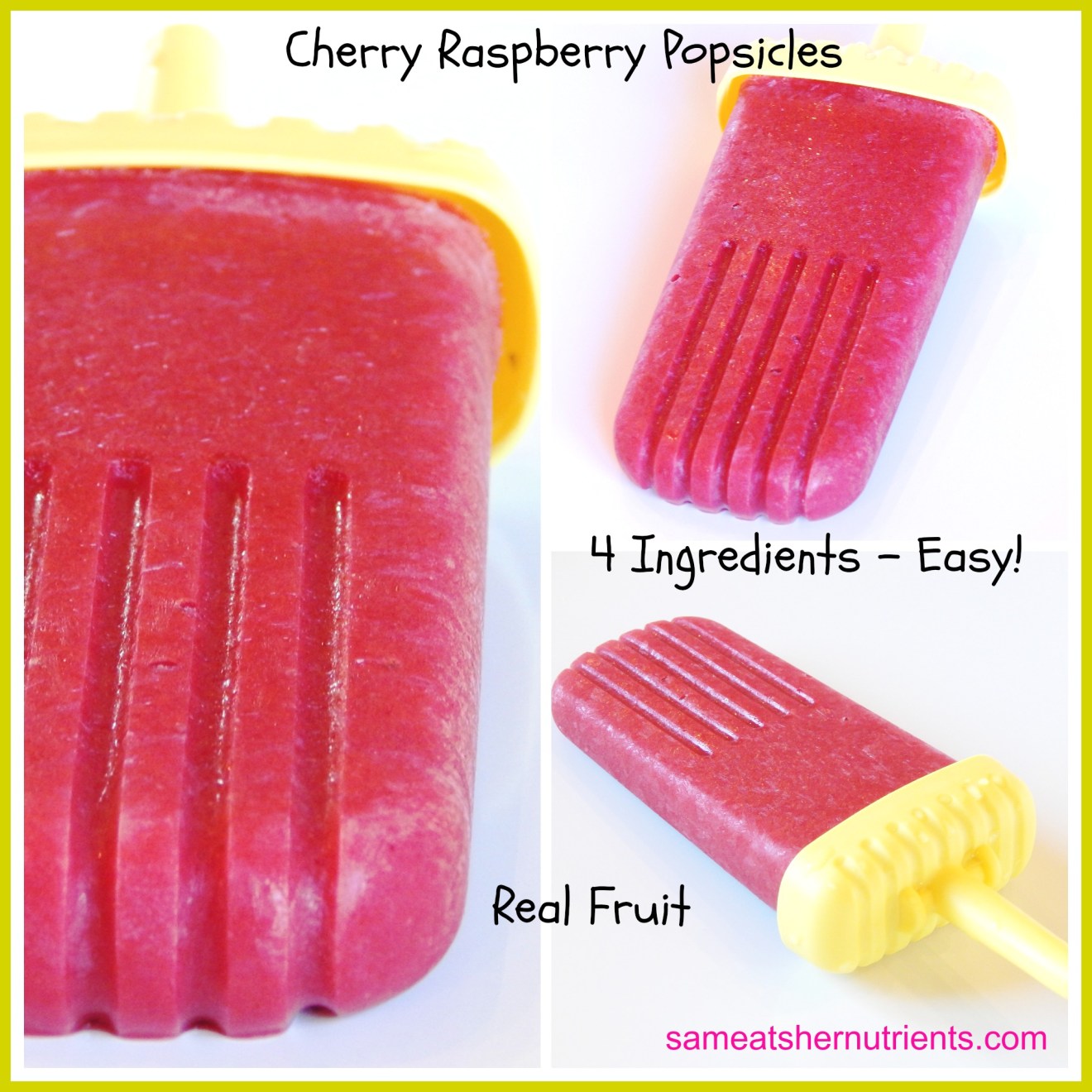 Cherry Raspberry Popsicles | Sam Eats Her Nutrients