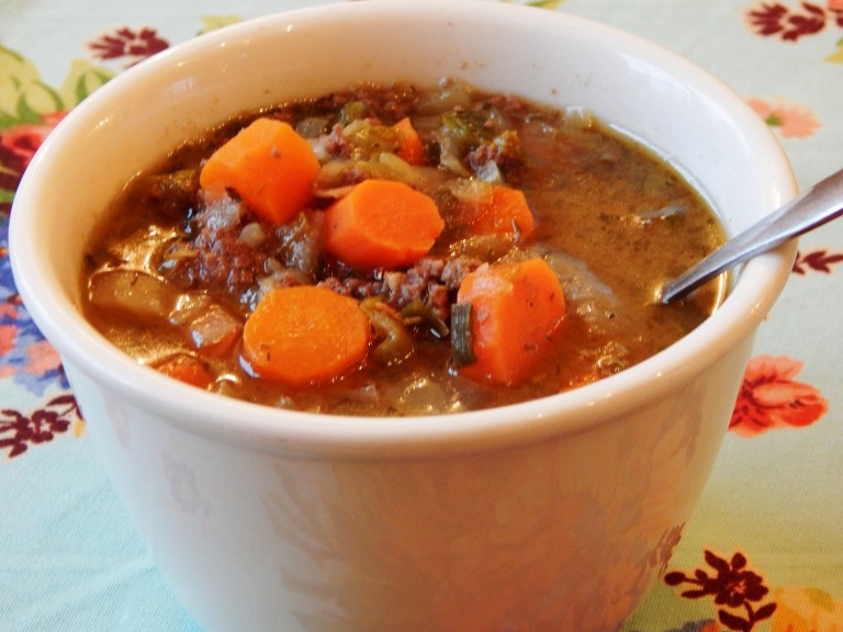 Hearty and Nourishing Vegetable Bison Soup | Sam Eats Her Nutrients