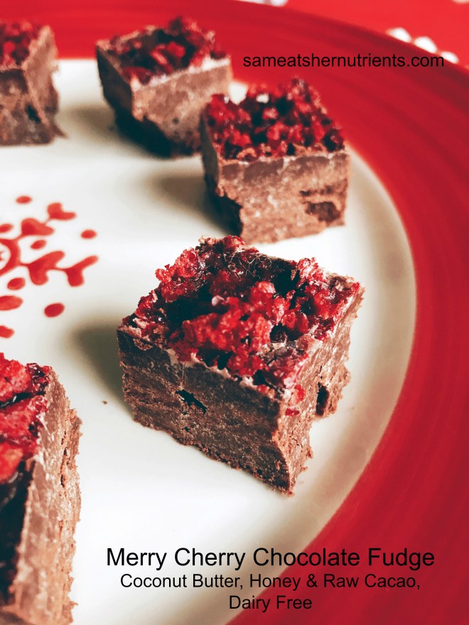 Merry Cherry Chocolate Fudge | Sam Eats Her Nutrients
