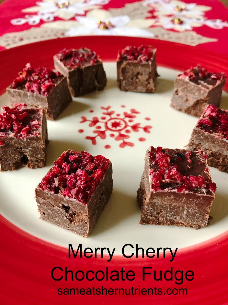 Merry Cherry Chocolate Fudge | Sam Eats Her Nutrients