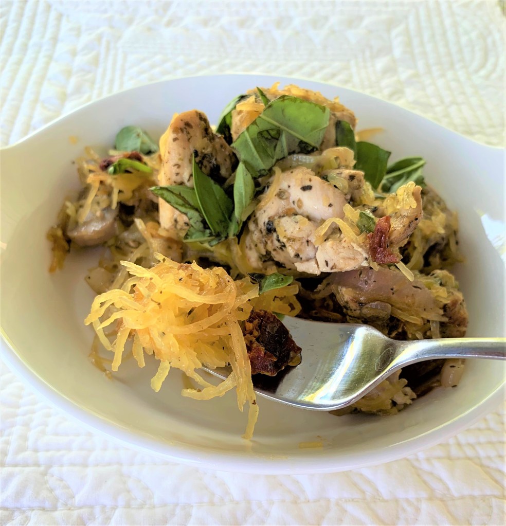 Sundried Tomato, Basil, Chicken “Pasta” | Sam Eats Her Nutrients