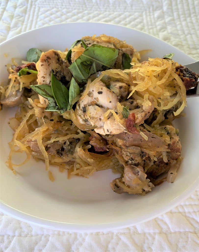 Sundried Tomato, Basil, Chicken “Pasta” | Sam Eats Her Nutrients