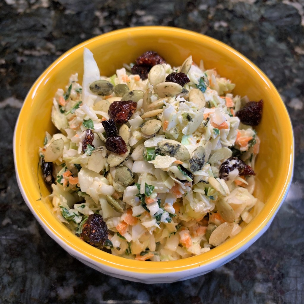 Chopped Kale, Cranberry, and Pumpkin Seed Slaw! | Sam Eats Her Nutrients