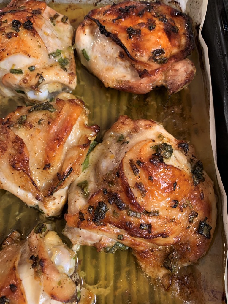 Orange Ginger Marinated Chicken Thighs | Sam Eats Her Nutrients