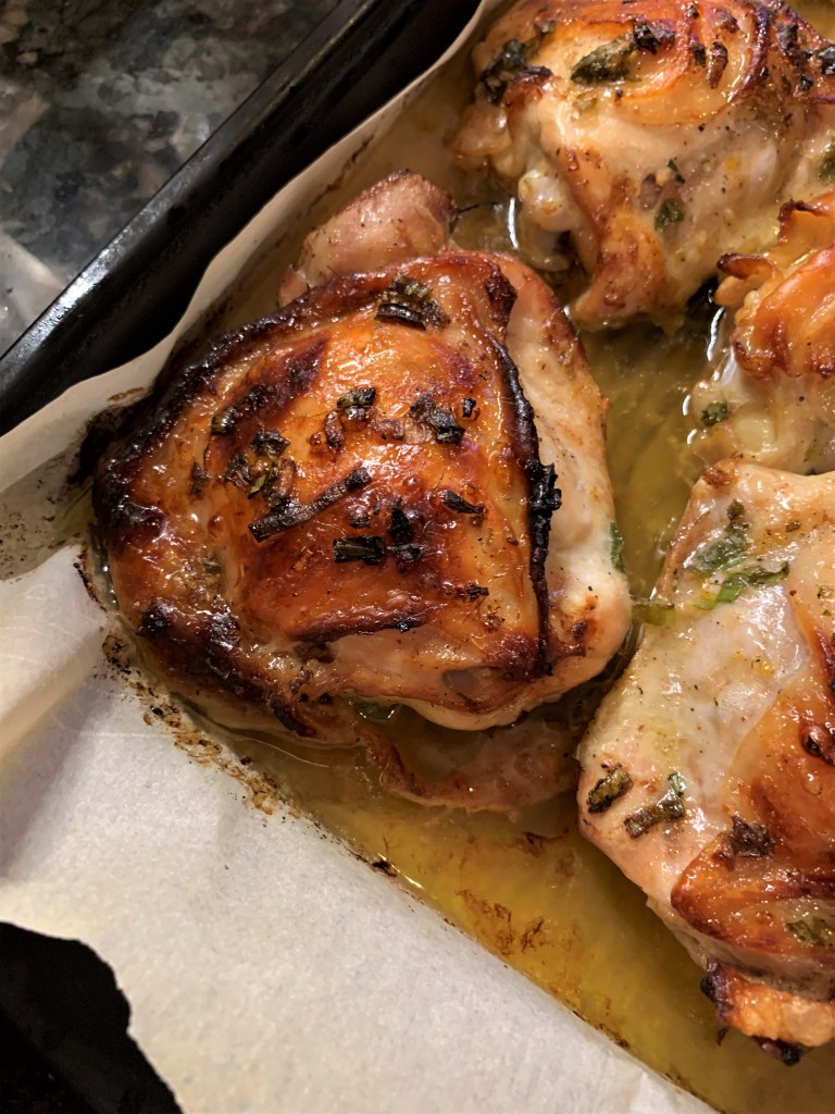 Orange Ginger Marinated Chicken Thighs | Sam Eats Her Nutrients