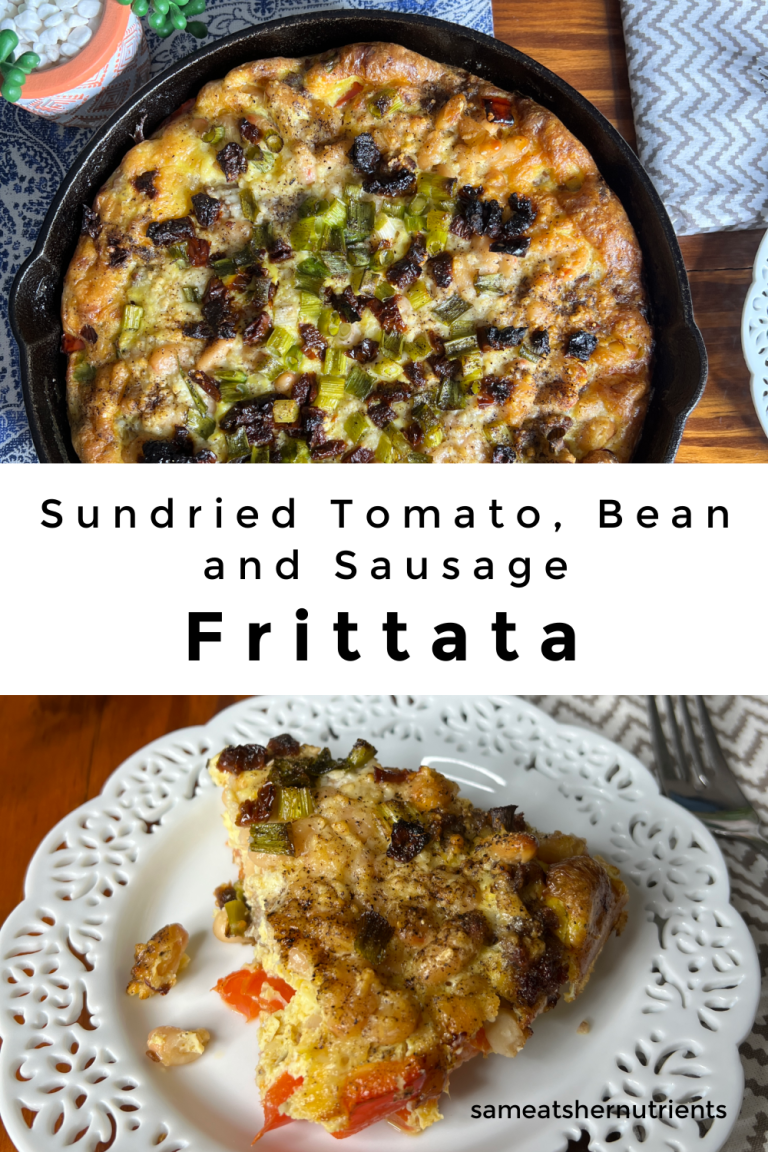 Sundried Tomato, Bean and Sausage Frittata | Sam Eats Her Nutrients
