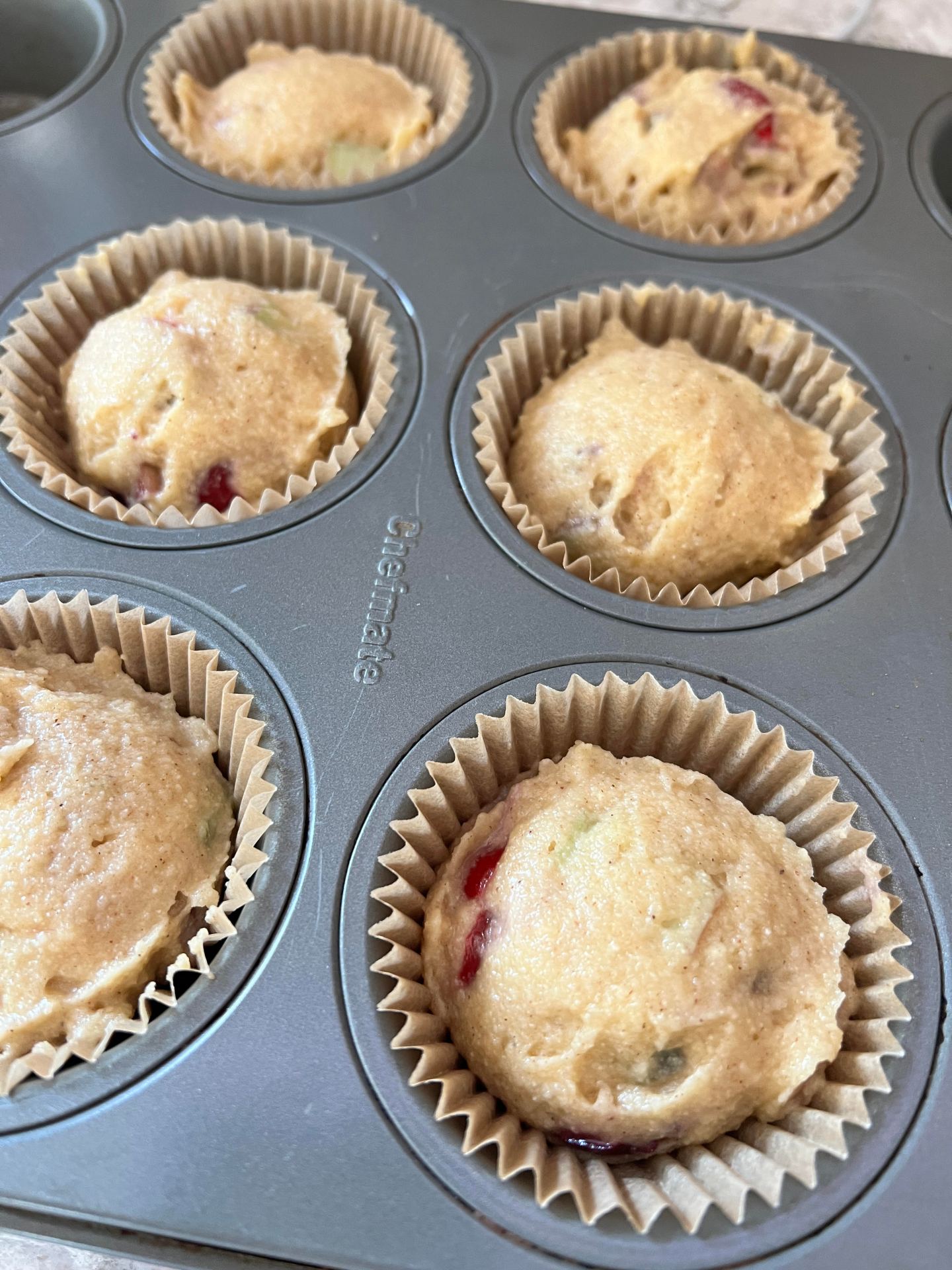 Coconut Flour Cherry Rhubarb Muffins | Sam Eats Her Nutrients